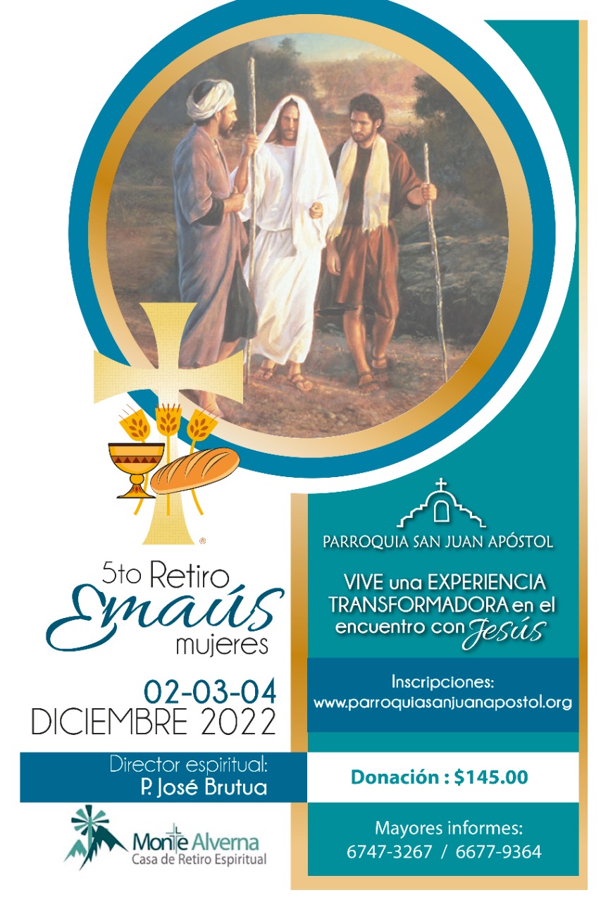 Registro para Retiro de EMAUS 2022 - Parroquia San Juan Apóstol