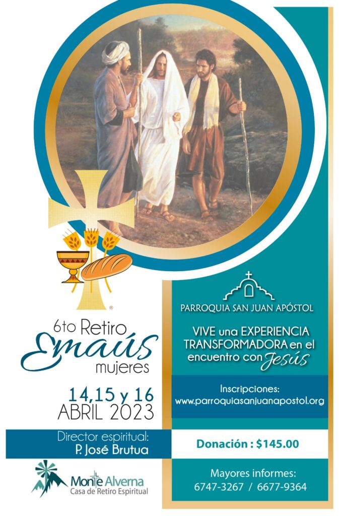 Registro para Retiro de EMAUS Mujeres 2023 - Parroquia San Juan Apóstol