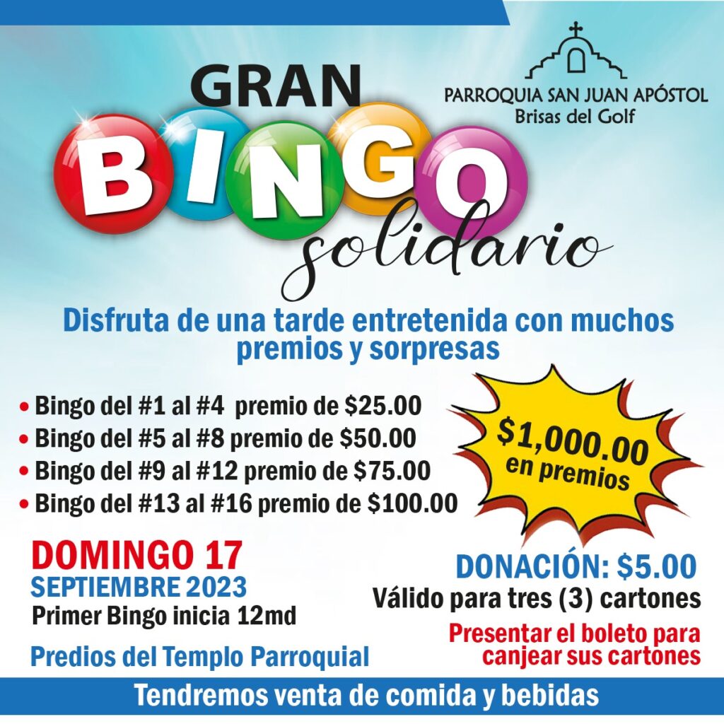 Gran Bingo Solidario - Parroquia San Juan Apóstol